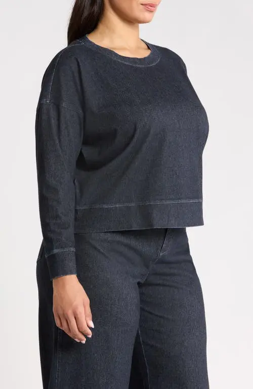 Eileen Fisher Organic Cotton Stretch Crop Sweatshirt