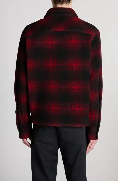 Moncler Check Zip-up Overshirt - Red/black Check