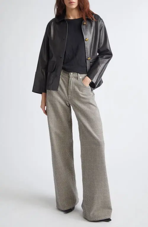 R13 Relaxed Crop Leather Jacket