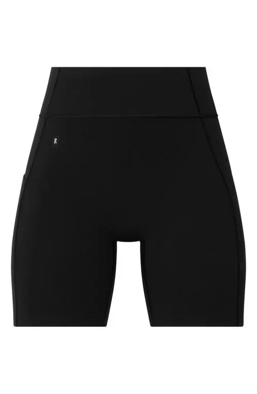 On Studio High Waist Pocket Bike Shorts - Black