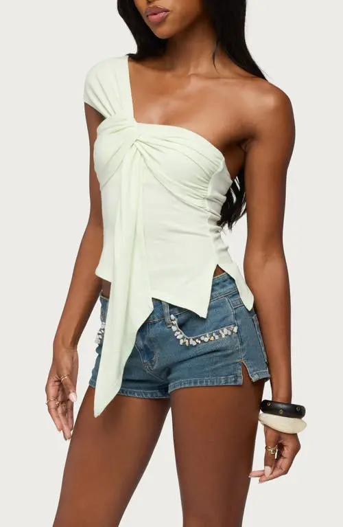 EDIKTED Zoie Draped Tie Shoulder Top