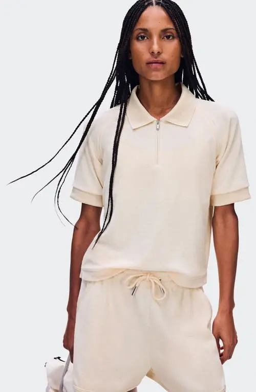 On Courtside Cotton Blend Terry Polo - Chantilly