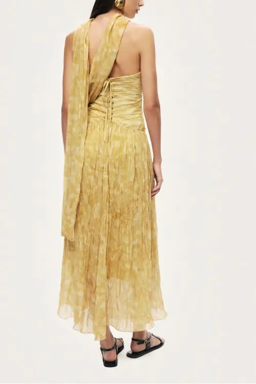 NOCTURNE Strapless Midi Dress