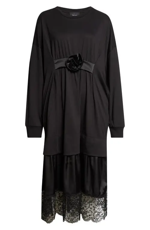 Simone Rocha Oversized Gathered Rose Lace Dress