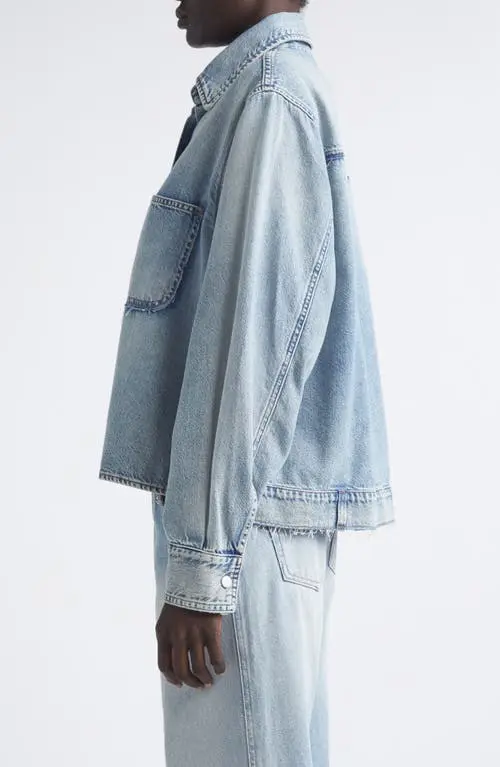 HAIKURE Emma Distressed Denim Shirt Jacket