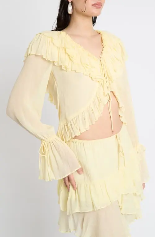 MUSE ASSEMBLY Ruffle Tie Front Top