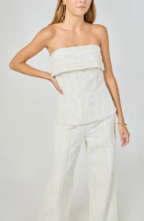 Endless Rose Fringed Strapless Cotton Top
