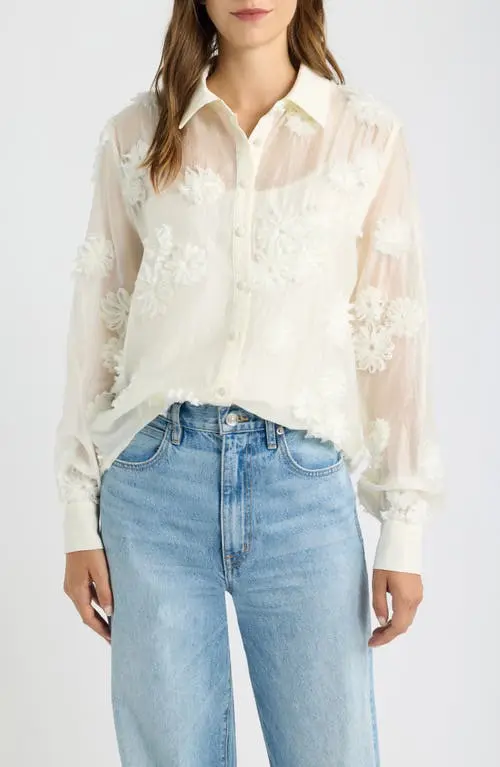 PETAL & PUP Cliona Floral Shirt - Cream