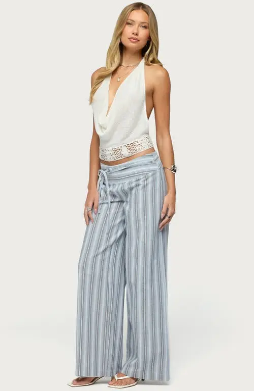 EDIKTED Chera Striped Wide Leg Pants