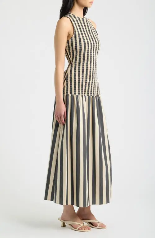 Solid & Striped Arlin Smocked Midi Dress