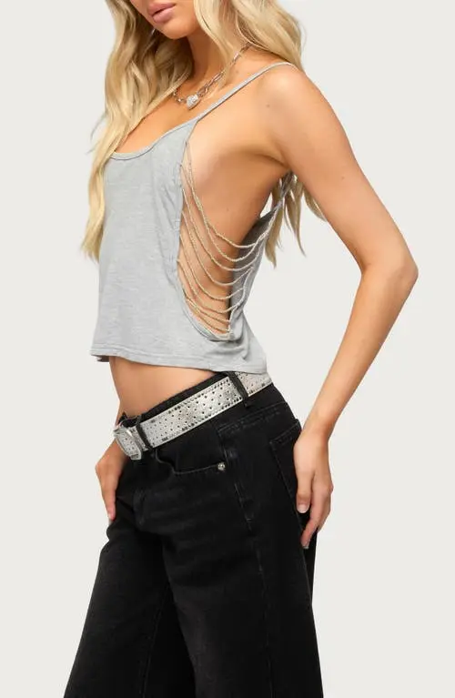 EDIKTED Donia Beaded Side Cutout Tank