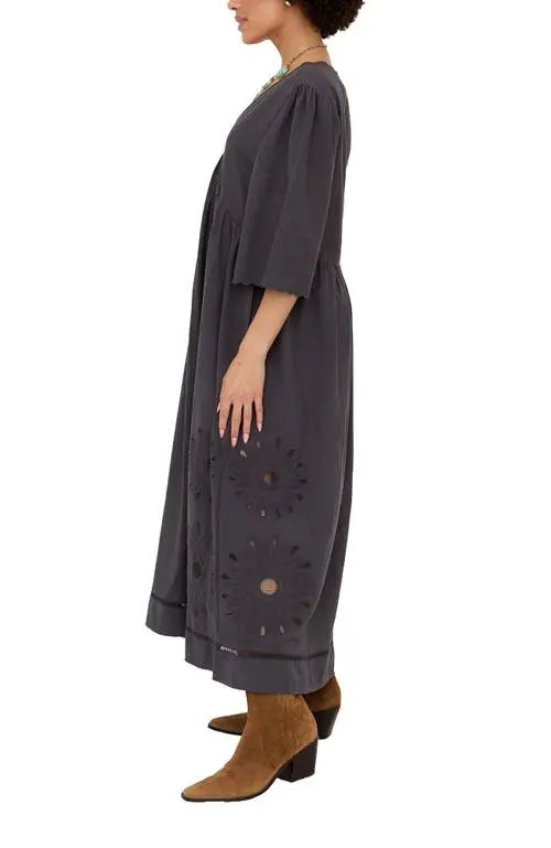 RAFFYA Ibiza Smock Midi Dress
