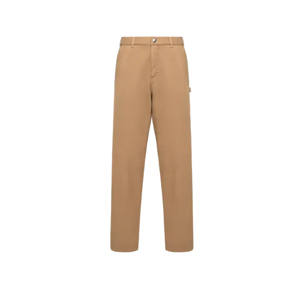 Moncler Cargo Cotton Blend Gabardine Pants - Beige