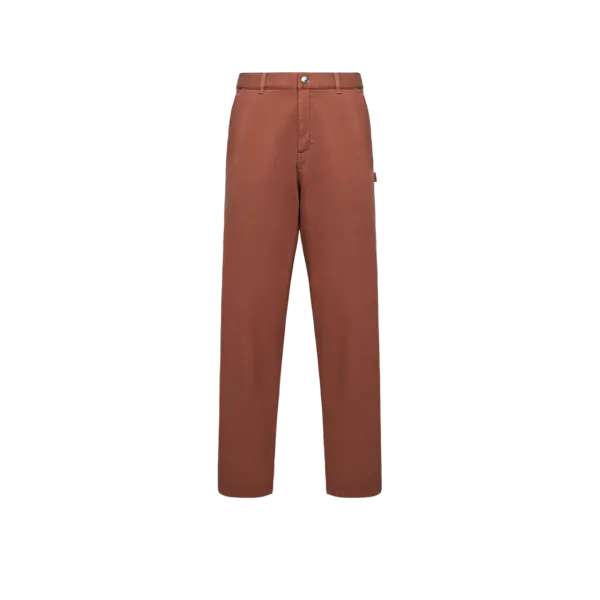 Moncler Cargo Cotton Blend Gabardine Pants - Brown