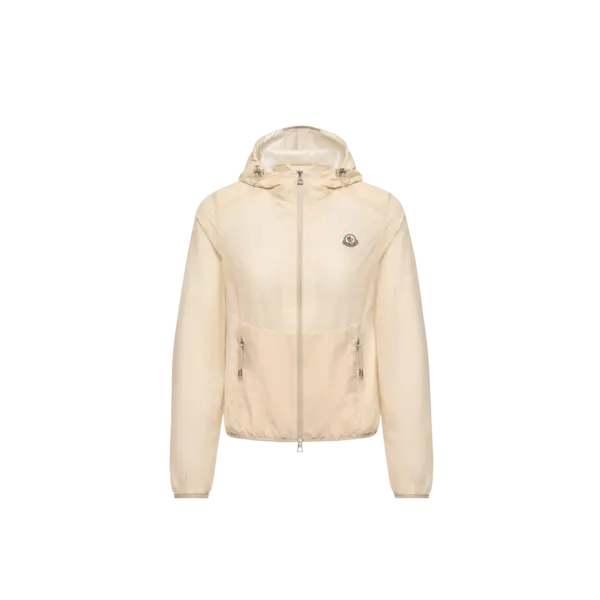 Moncler Edasic Seersucker Hooded Jacket - White
