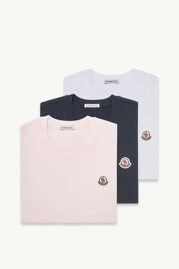 Moncler Logo Patch Cotton T-shirt Set
