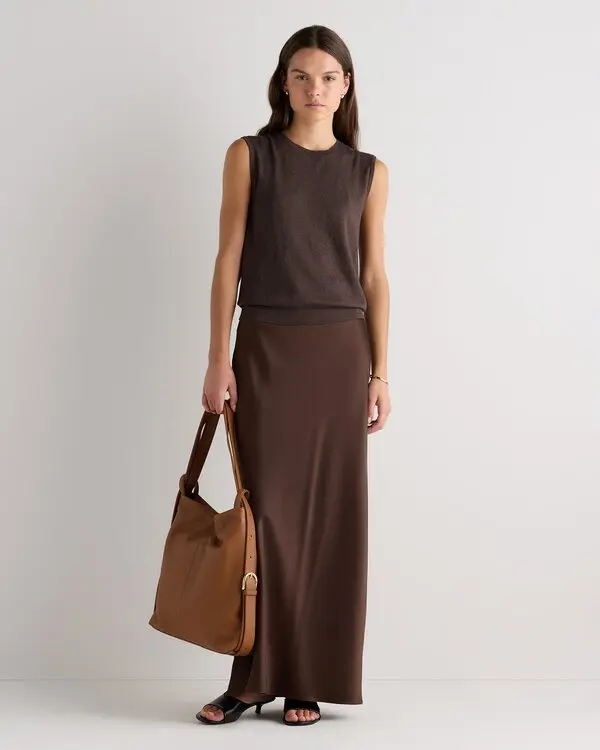 Quince Maeve Convertible Leather Backpack - Cognac
