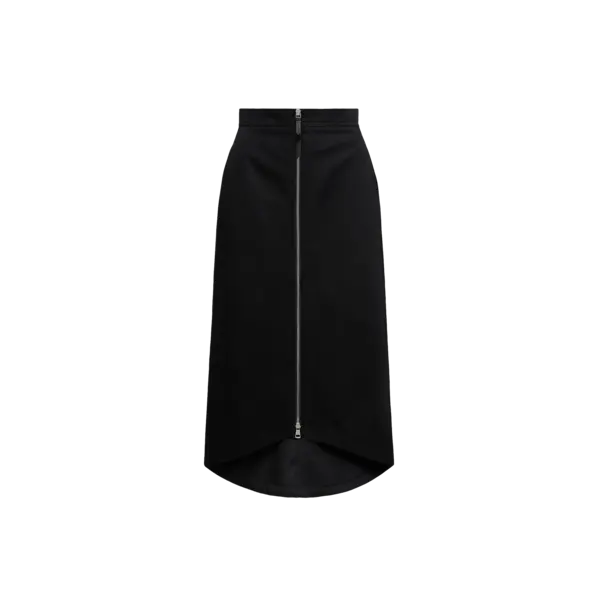 MONCLER X EDWARD ENNINFUL Cotton Gabardine Midi Skirt - Black