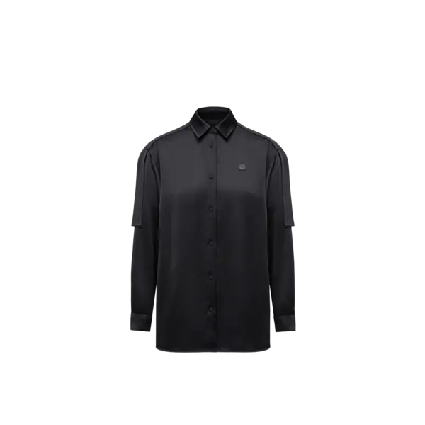 MONCLER X EDWARD ENNINFUL Satin Shirt - Black