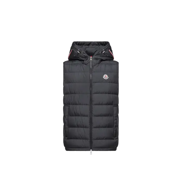 Moncler Marseillan Hooded Down Vest - Black