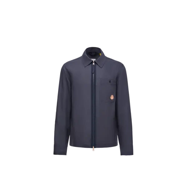 MONCLER X GILGA FARM DESIGNED BY DONALD GLOVER X Gilga Farm Donald Glover Linen Blend Shirt - Blue