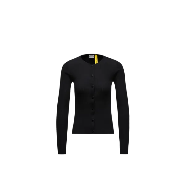 MONCLER X EDWARD ENNINFUL Merino Wool Cardigan - Black