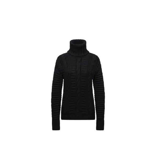 MONCLER X EDWARD ENNINFUL Wool Turtleneck Sweater - Black
