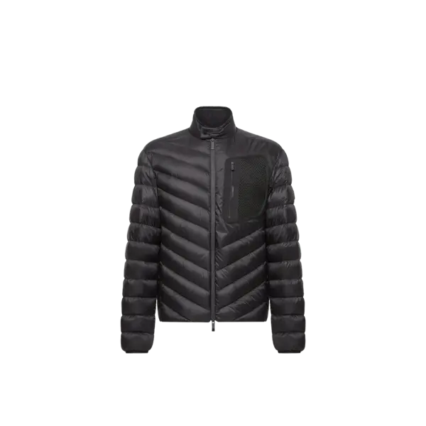 Moncler Mackinac Diagonal-quilted Down Biker Jacket