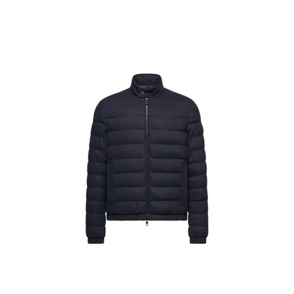 Moncler Luray Cashmere Blend Short Down Jacket - Blue