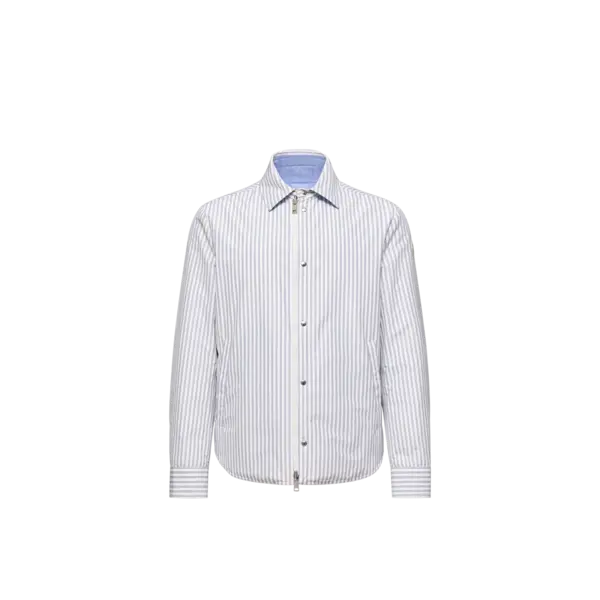 Moncler Crescent Reversible Down Shirt Jacket - White