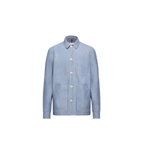 Moncler Elorn Chambray Shirt Jacket - Blue