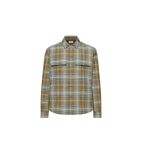 Moncler Monogram Checked Shirt Jacket - Green