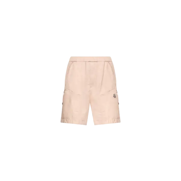 Moncler Cotton Poplin Bermuda Shorts - Pink