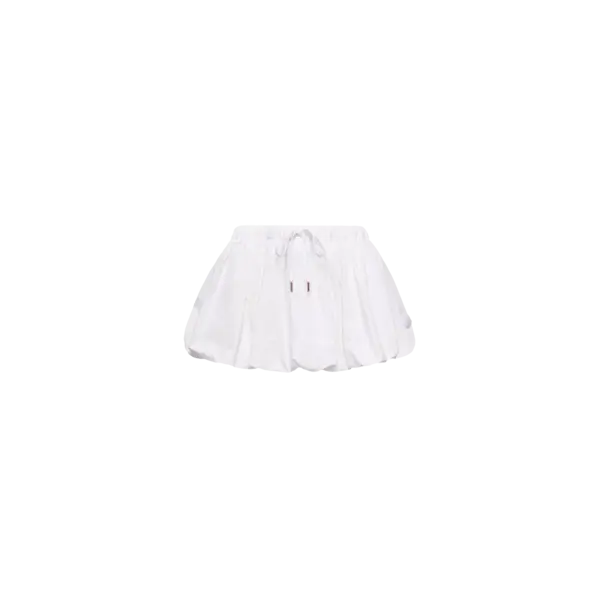 Moncler Cotton Blend Balloon Mini Skirt - White