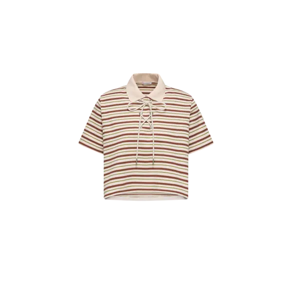 Moncler Striped Cotton Polo Shirt - Multicolor