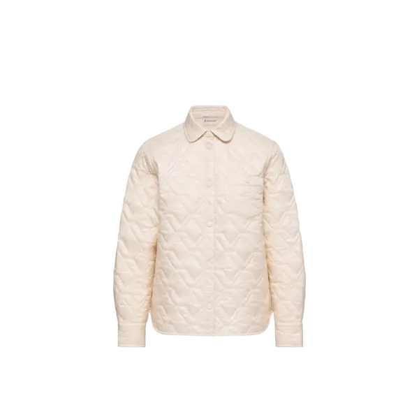 Moncler Diamond-quilted Padded Shirt Jacket - White