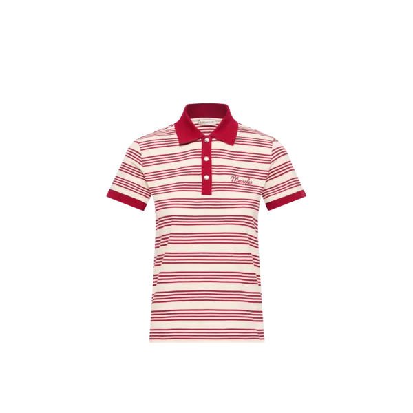 Moncler Striped Cotton Polo Shirt - Multicolor
