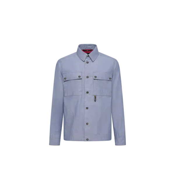 Moncler Chambray Long Sleeve Shirt - Blue