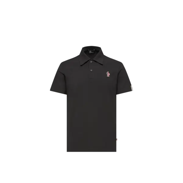 Moncler Logo Patch Polo Shirt - Black