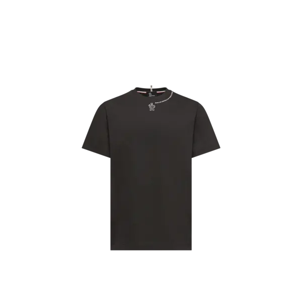 Moncler Logo Cotton T-shirt - Black