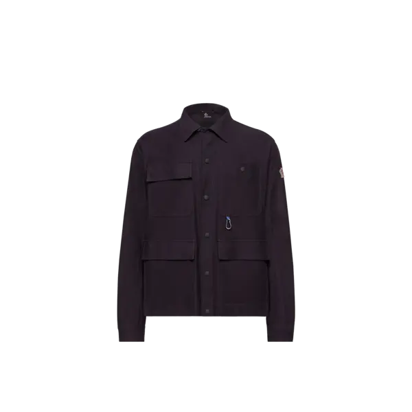 Moncler Cotton Gabardine Shirt Jacket - Blue