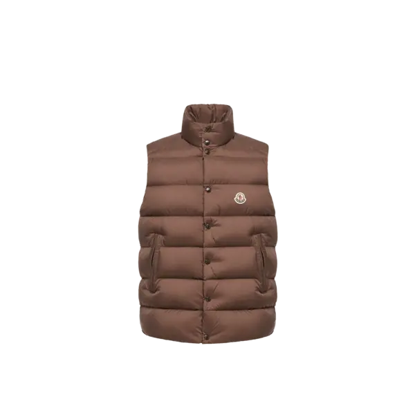 Moncler Tibb Down Vest - Brown