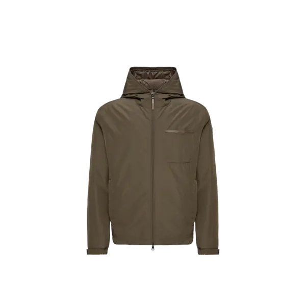 Moncler Austerin Hooded Short Down Jacket - Green