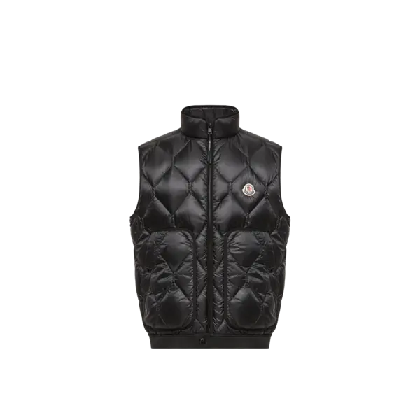 Moncler Erelia Diamond Quilted Down Vest - Black