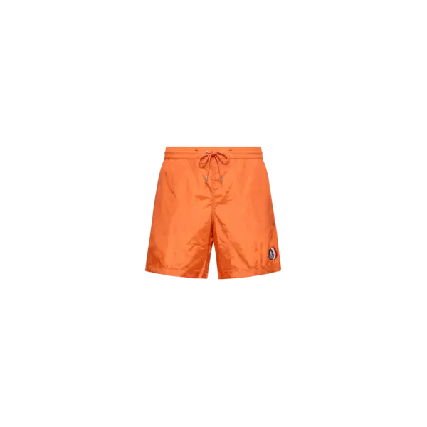Moncler Logo Swim Shorts - Orange