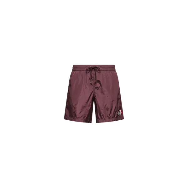 Moncler Logo Swim Shorts - Red