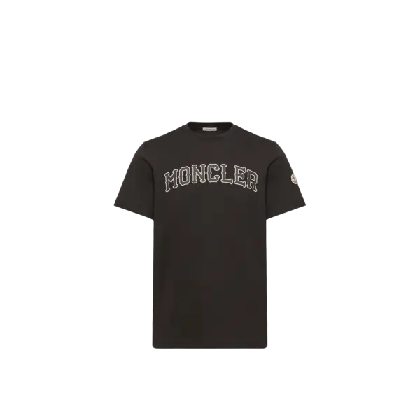 Moncler Logo Cotton T-shirt - Black