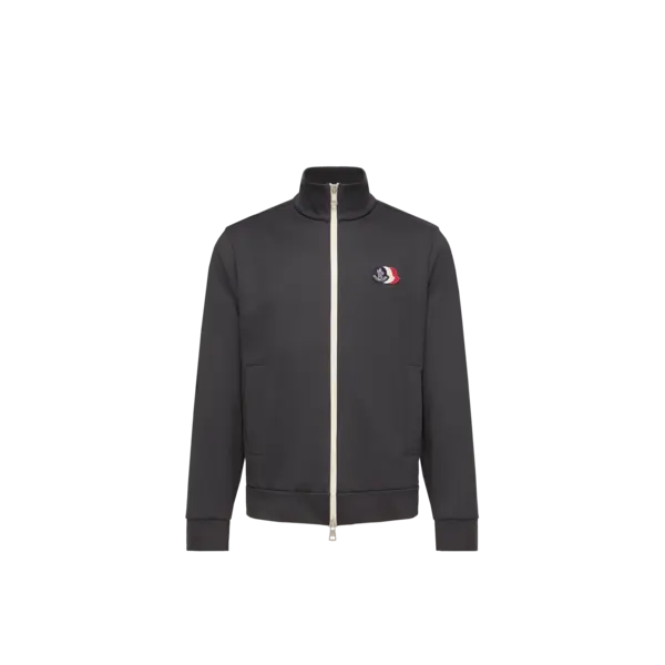 Moncler Tricolor Logo Zip-up Sweatshirt - Blue