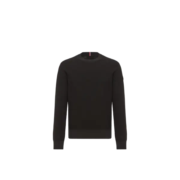 Moncler Cotton Knit Sweater - Black