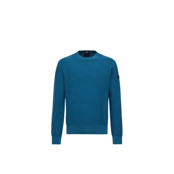 Moncler Cotton Knit Sweater - Blue